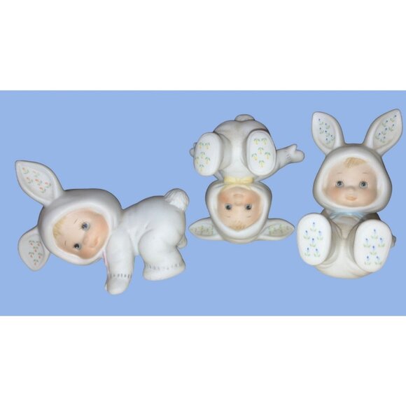 Enesco | Accents | 3 Vintage 984 Enesco Ruth Morehead Lil Baby Bunting ...